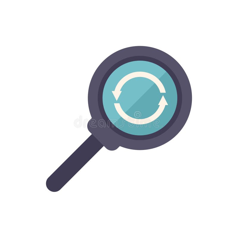 Magnifying Glass Showing Refresh Symbol for Continuous Improvement ...
