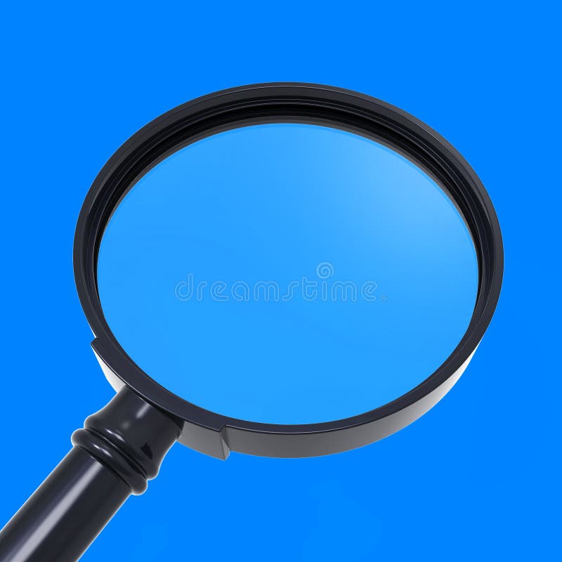 Magnifying Glass Shows Zoom or Search Stock Illustration - Illustration ...
