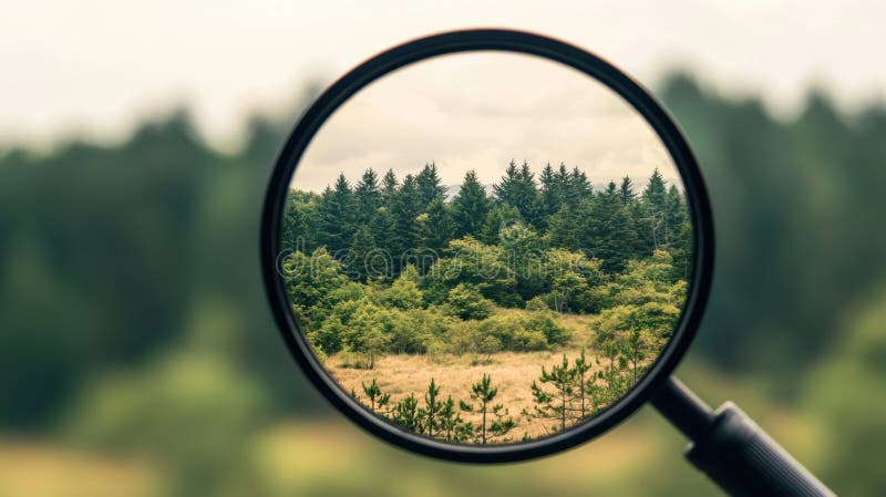 Magnifying Glass Stand Looking Forest Stock Photos - Free & Royalty ...