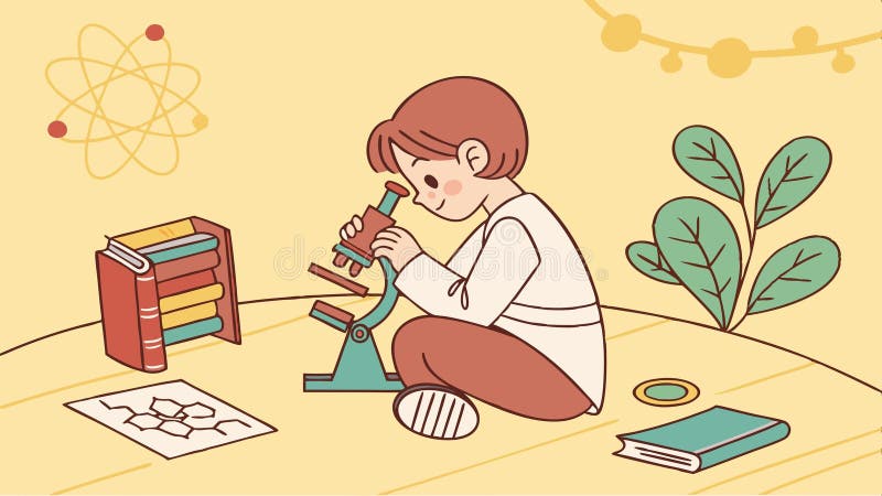 Magnifying Glass Study: Child Using Magnifying Glass To Examine Objects ...