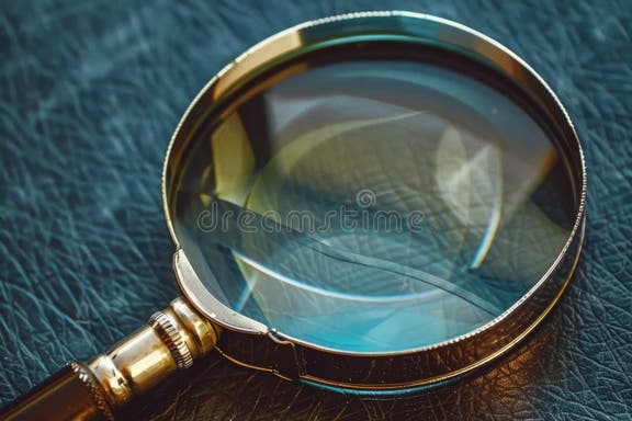 The Magnifying Glass is on the Table. Magnifier Stock Photo - Image of ...