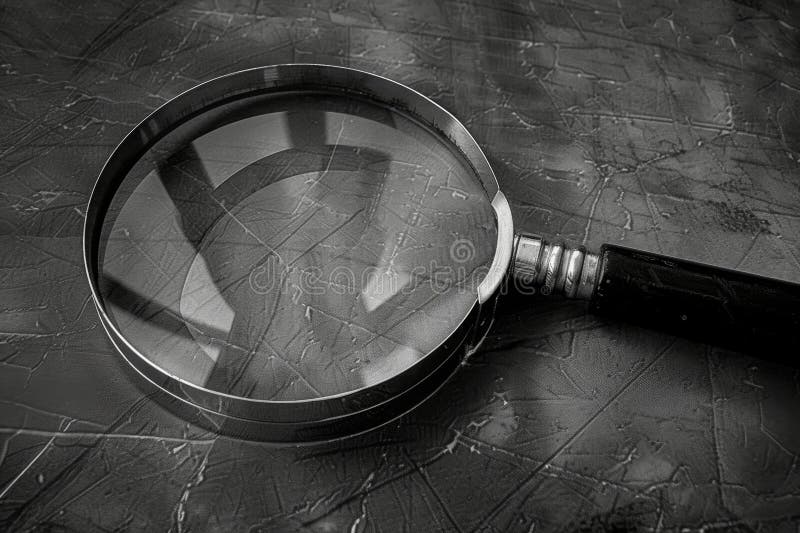 The Magnifying Glass is on the Table. Magnifier Illustration Stock ...