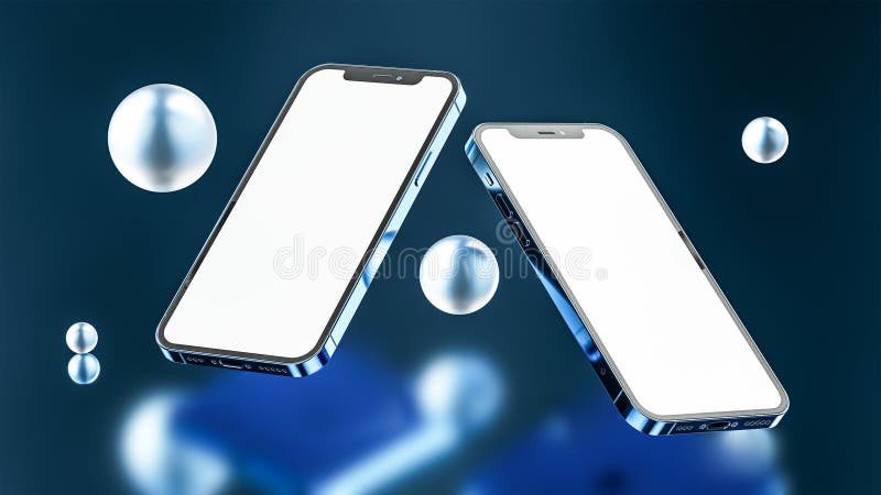 Magnifying Glass and Template Smart Phone Concept Stock Illustration ...