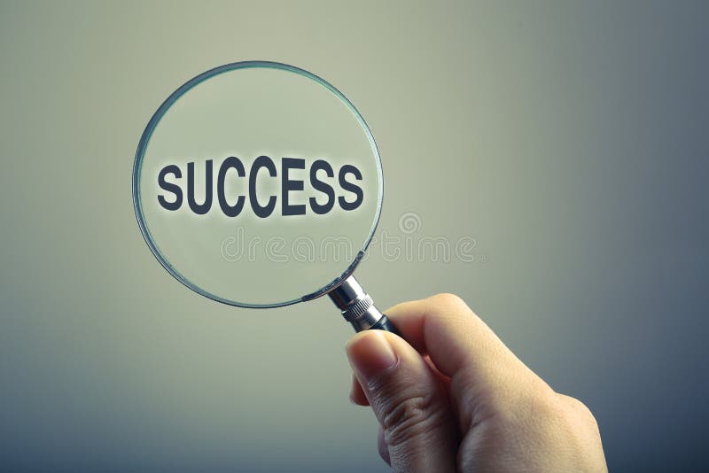 Magnifying Glass with Text Success Stock Photo - Image of achievement ...