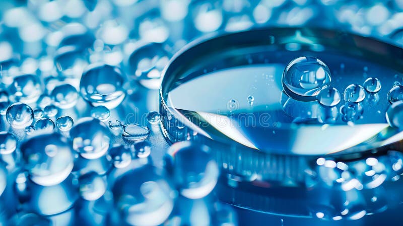 A Magnifying Glass with Water Drops on it Stock Photo - Image of ...
