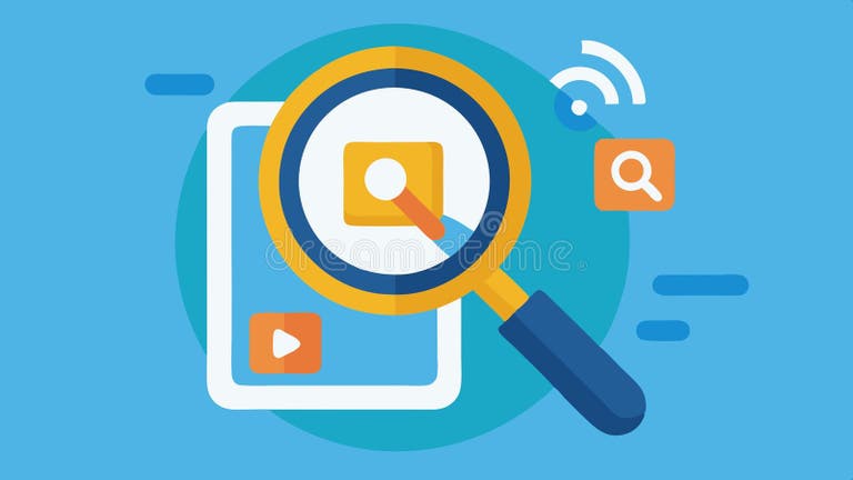 Magnifying Glass with Web Elements, Online Search Symbol Vector Design ...