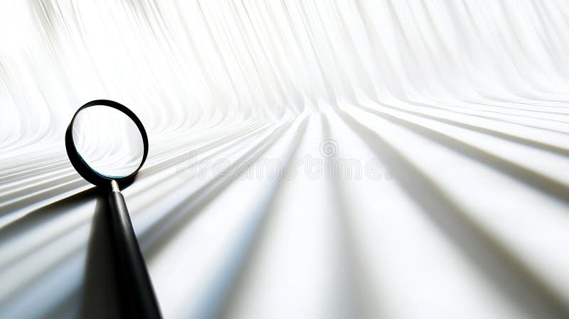 Magnifying Glass on White Abstract Background, Investigation Concept ...