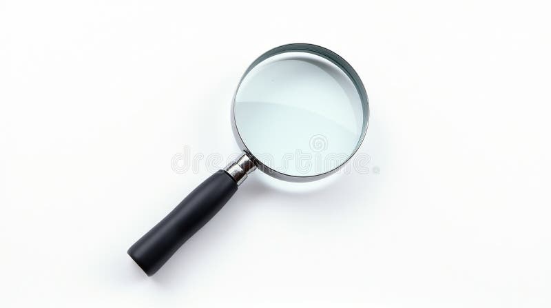 Magnifying Glass on White Background for Exploration and Discovery ...