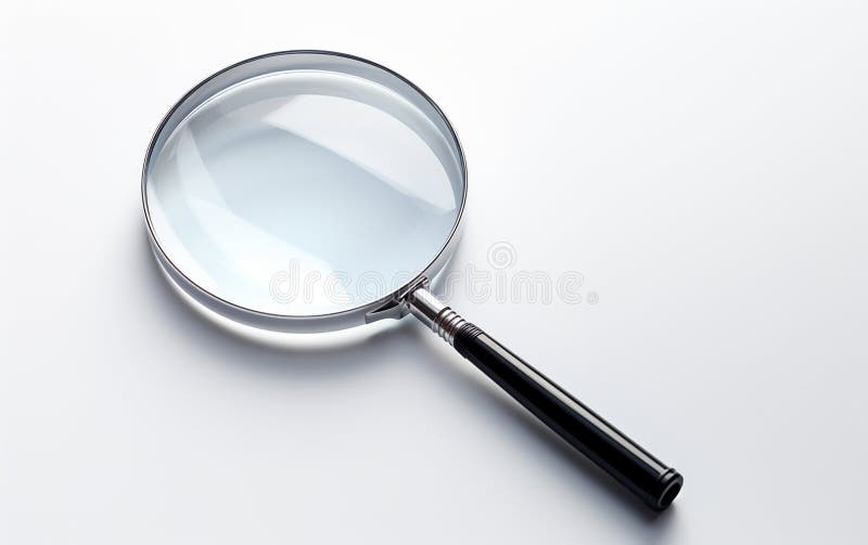 Magnifying Glass on a White Background. Generative by Ai Stock ...
