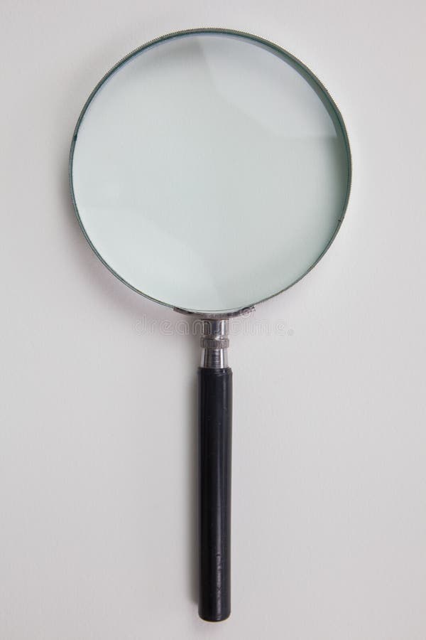 Magnifying Glass on White Paper Stock Image - Image of text, quote ...