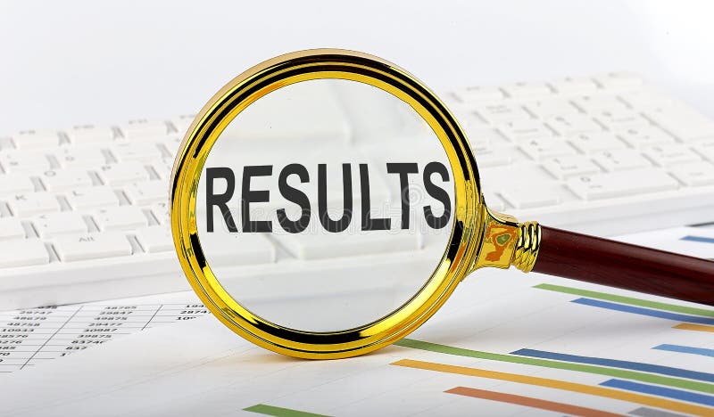 Word Results Blue Ripped Paper Concept Stock Photo - Image of ...