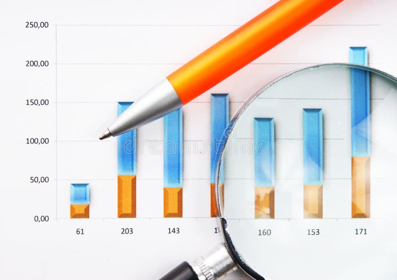 Magnifying Glass and the Working Paper Stock Image - Image of newspaper ...