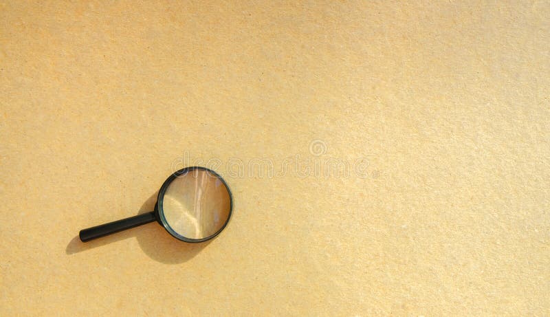 Magnifying Glass on a Yellow Background. Search and Analysis, Analytics ...