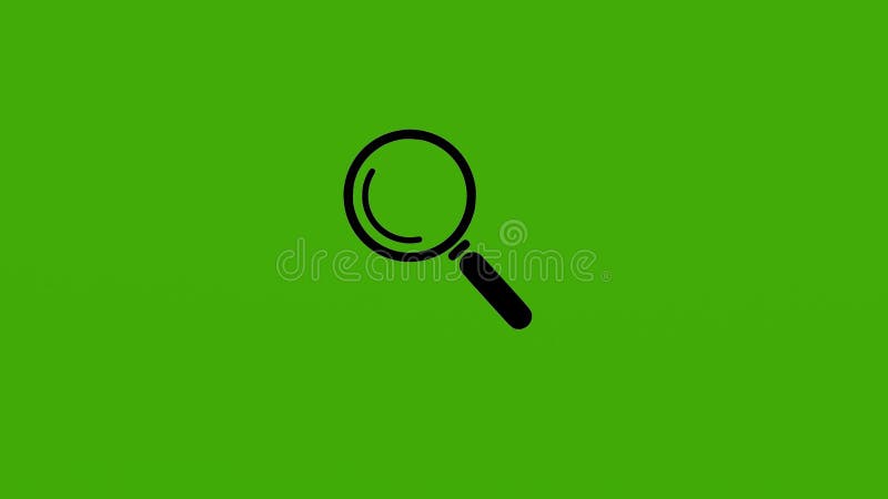 The Magnifying Glass Zooms in and Out on the Green Screen Stock Video ...