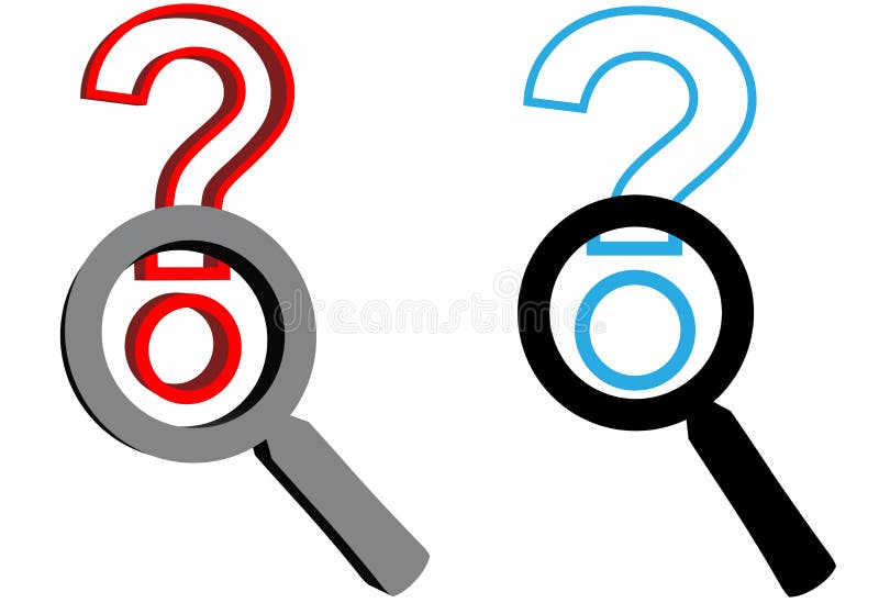 Magnifying Glasses Search Answer Question Mark Stock Vector ...