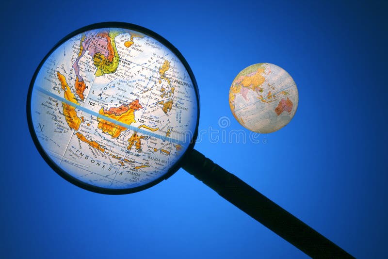 Magnifying globe stock photo. Image of travel, magnify - 40855394