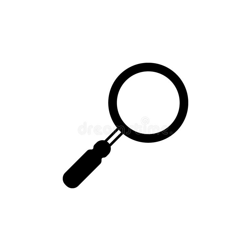 Magnifying Icon Flat Vector Illustration Stock Vector - Illustration of ...