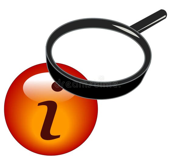 Magnifying Information Icon Stock Vector - Illustration of focus, seek ...