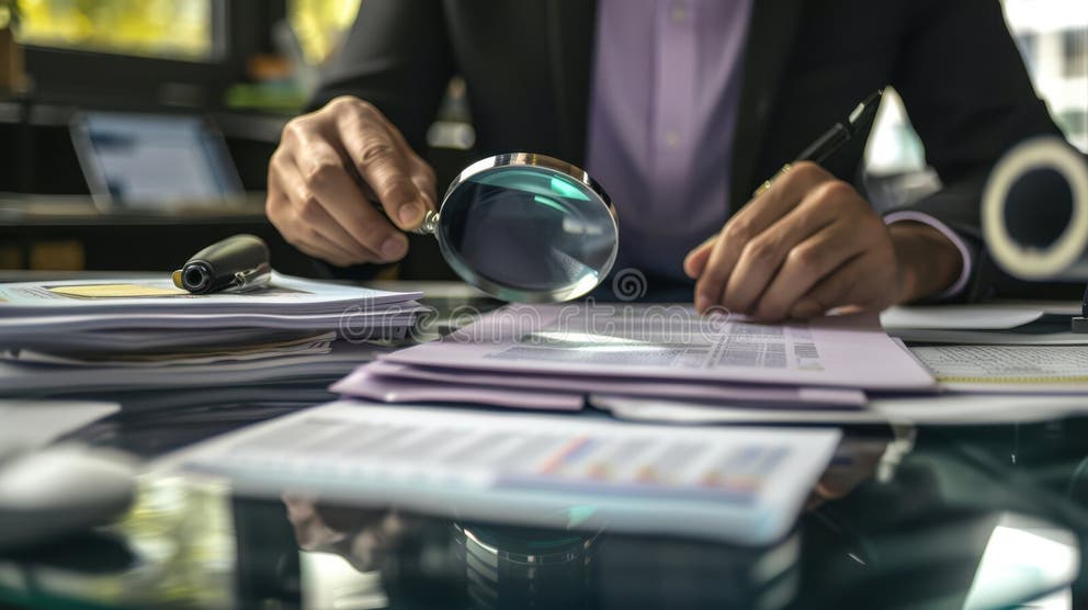 The Magnifying Inspection.AI Generated Image Stock Photo - Image of ...