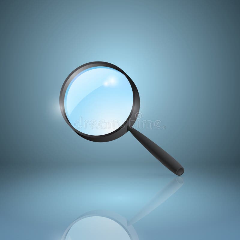 Magnifying lens icon stock vector. Illustration of application - 39298120