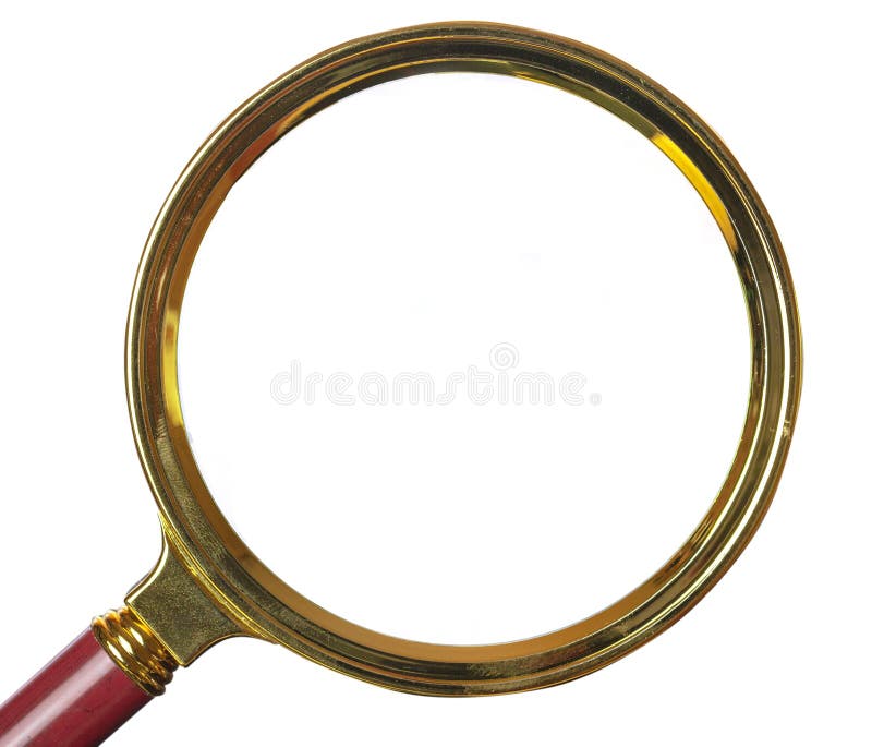 Magnifying Magnifier, Isolated on White Background Stock Image - Image ...