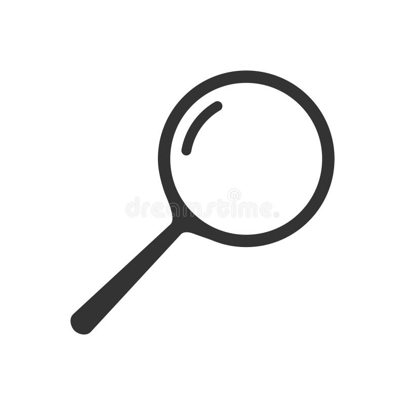 Magnifying Search Loop Icon Flat Style Vector Illustration Stock ...