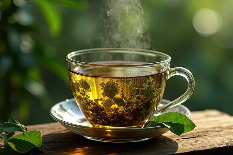 Magnifying Tea Leaves stock illustration. Illustration of leaf - 380594776