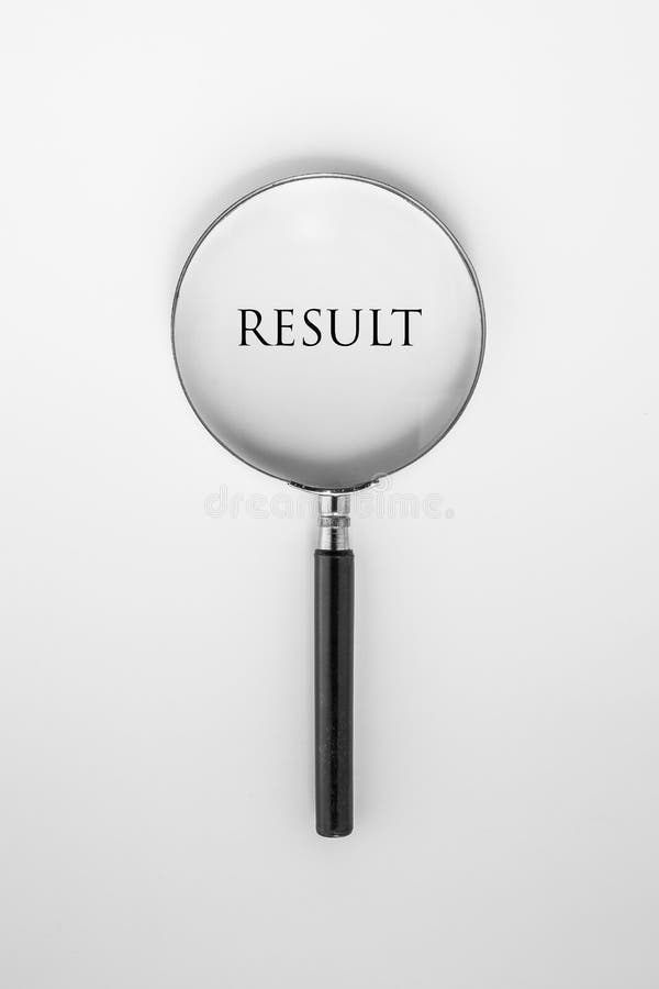 Magnifying on Word Results stock illustration. Illustration of finance ...