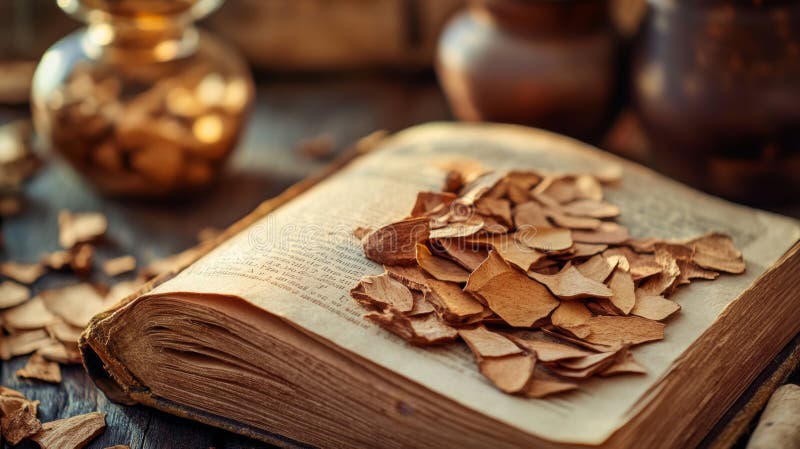 Magnolia Bark Extract in Ancient Herbal Medicine Tradition Stock ...