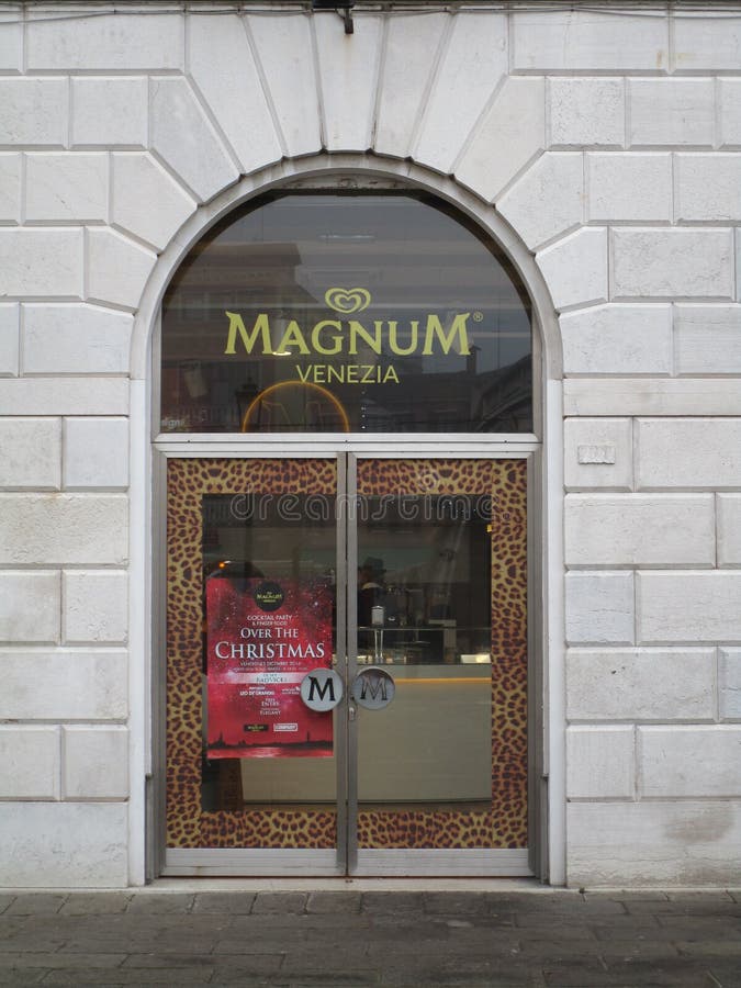 Magnum Ice Cream Branding Logo On Kiosk Building Facade. Editorial ...