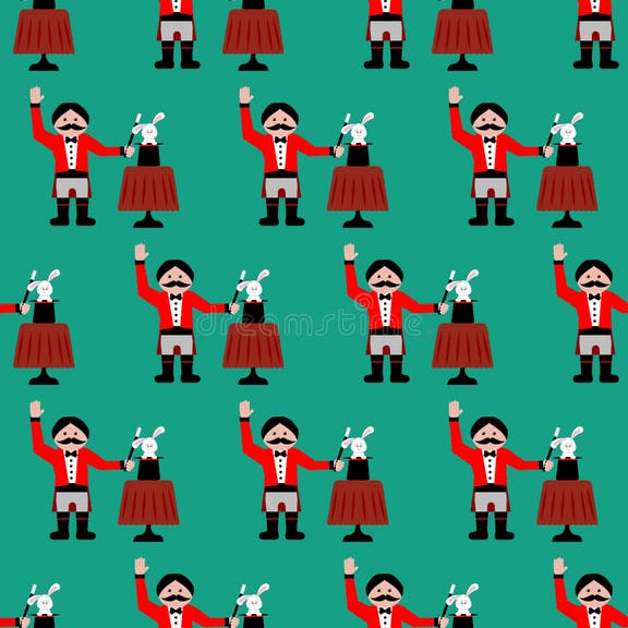 Mago Con El Modelo Del Conejo Ilustración del Vector - Ilustración de ...