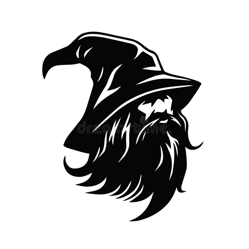 Mago Logo Character Design Vector Ilustración del Vector - Ilustración ...