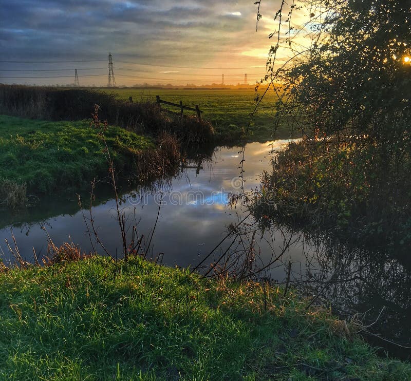Magor Marsh Wildlife Reserve Sun Water Stock Photo - Image of magor ...