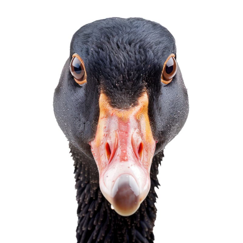 Magpie Goose Staring with Intense Gaze Isolated on White Stock Photo ...