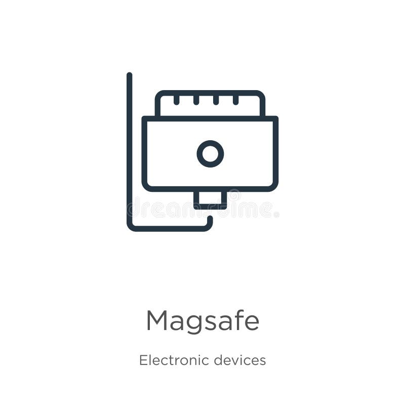 Outline Magsafe Vector Icon. Isolated Black Simple Line Element ...