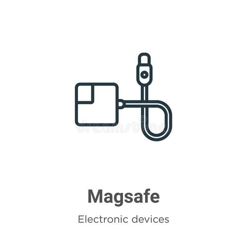 Outline Magsafe Vector Icon. Isolated Black Simple Line Element ...