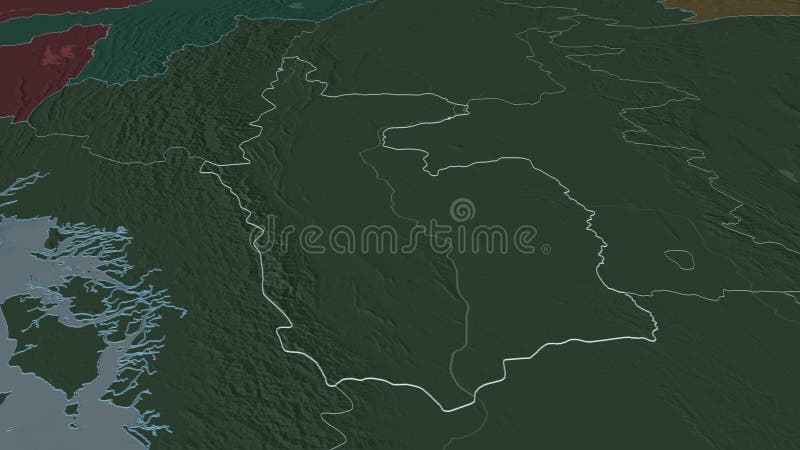 Magway, Myanmar - Outlined. Administrative Stock Illustration ...