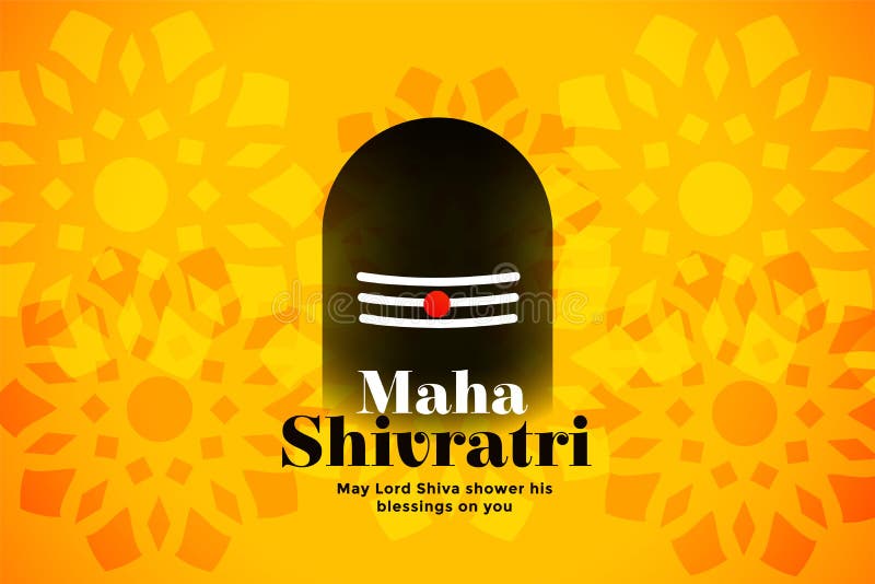 Maha Shivratri Festival Card with Shivling Illustration Stock Vector ... Maha Shivratri Festival Card with Shivling Illustration Stock Vector ...
