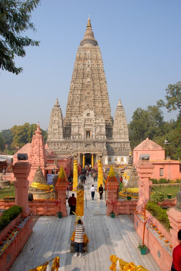 Mahabodhi-Tempel, Bodh Gaya, Indien Der Standort Wo Gautam Buddha ...