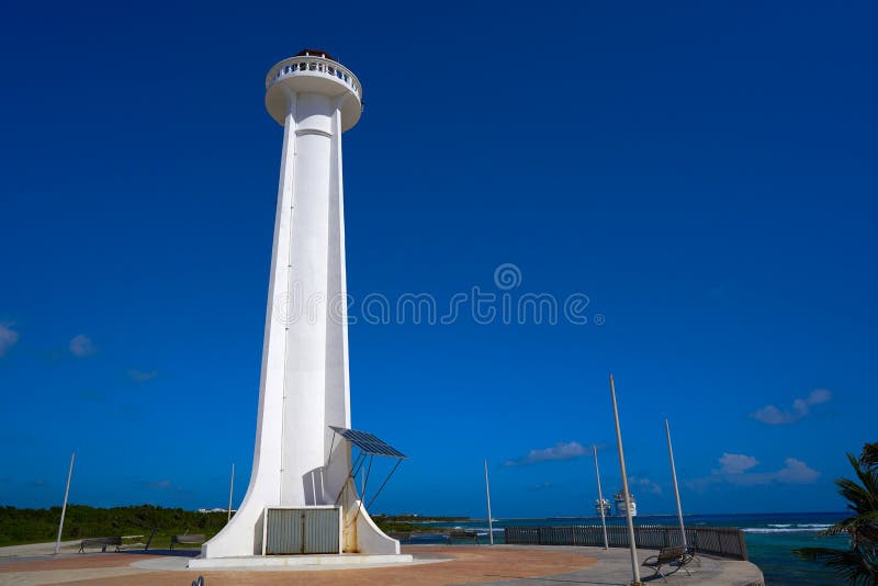 Mahahual Lighthouse in Costa Maya Mexico Stock Photo - Image of summer ...