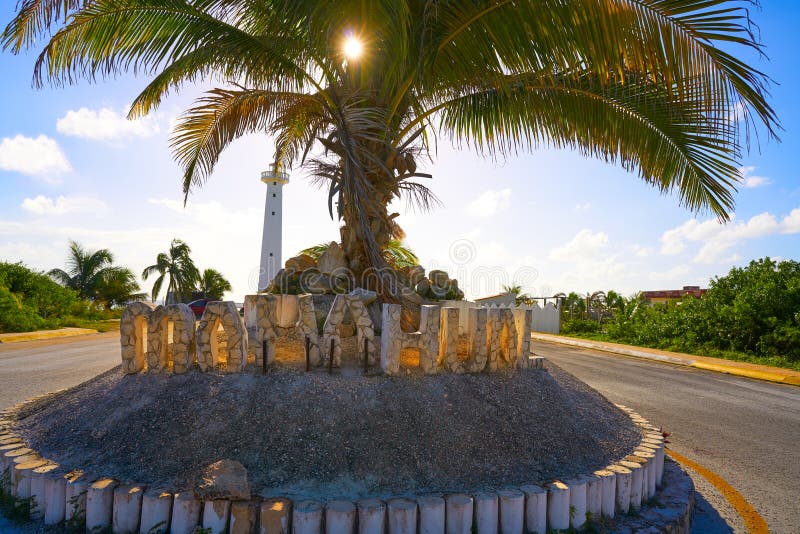 Mahahual Lighthouse In Costa Maya Mexico Stock Photo - Image of mexican ...