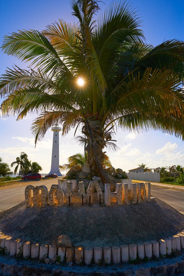 Mahahual Lighthouse in Costa Maya Mexico Stock Image - Image of america ...