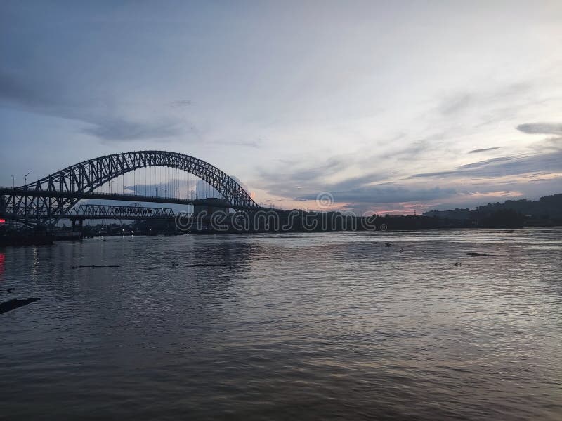 Mahakam Bridges in the Samarinda Stock Photo - Image of bridges, river ...