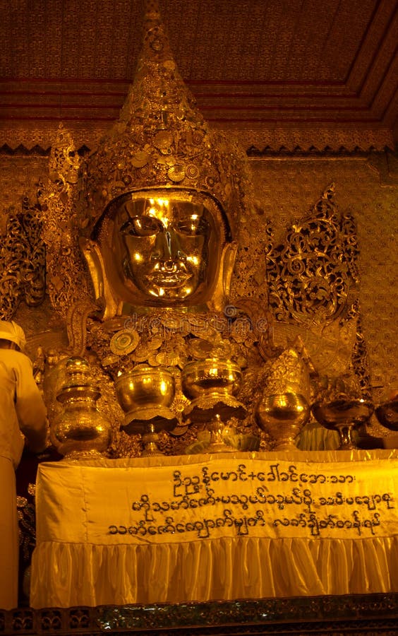 Mahamuni Buddha stock image. Image of people, beautiful - 43260435