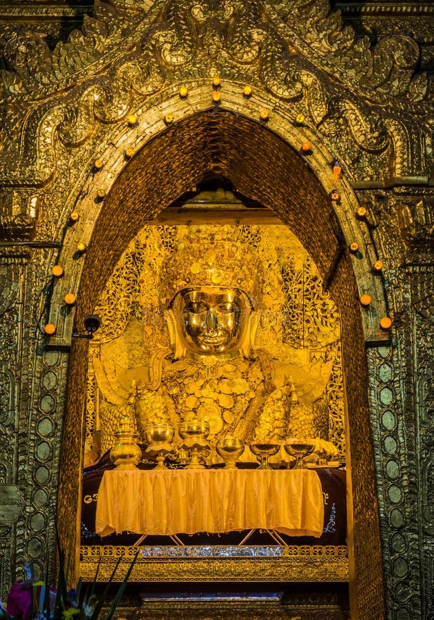 Mahamuni Buddha, Myanmar stock photo. Image of golden - 43828004
