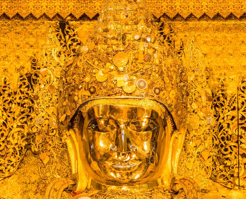 Mahamuni Buddha, Myanmar stock image. Image of culture - 45667033