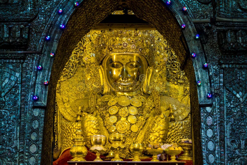 Mahamuni Buddha, Myanmar stock photo. Image of asian - 35529086
