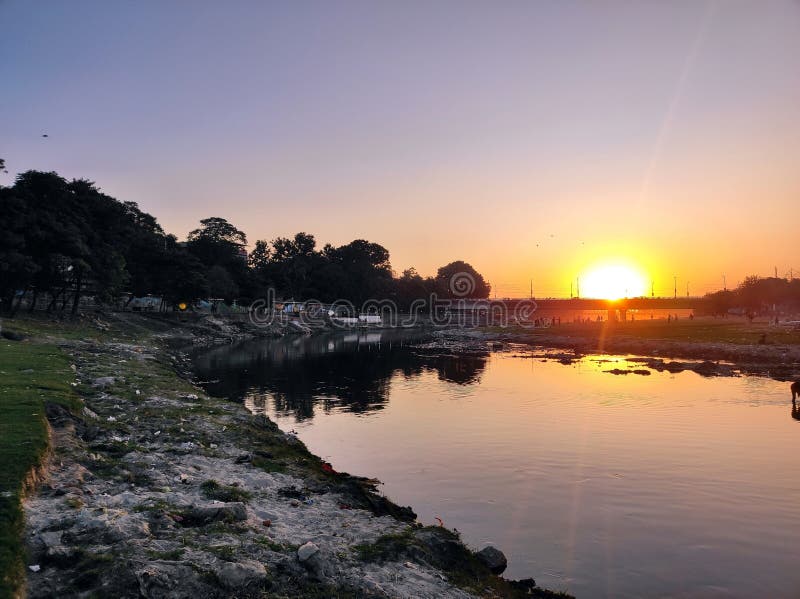 Mahananda Riverside View at the Siliguri City. Stock Image - Image of ...