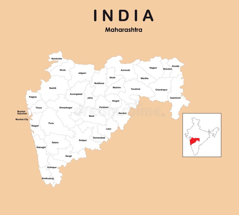 Maharashtra Map with Border Lines. Maharashtra Map 2019 Stock Vector ... Maharashtra Map with Border Lines. Maharashtra Map 2019 Stock Vector ...
