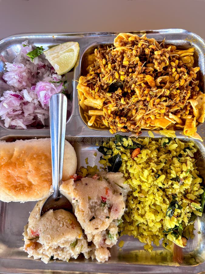 Maharashtrian Famous Breakfast Dish Stock Photo - Image of supper, meat ...